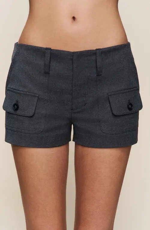 GUIZIO Tailored Mini Shorts - Grey