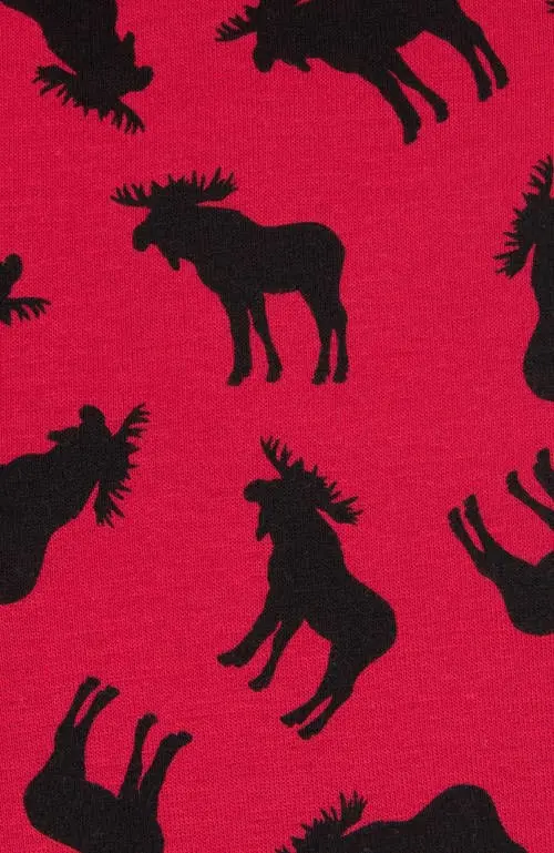 LEVERET Cotton Matching Family Holiday Pajamas & Prints - Moose