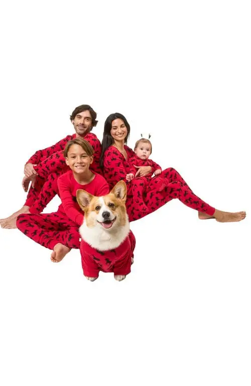 LEVERET Cotton Matching Family Holiday Pajamas & Prints - Moose