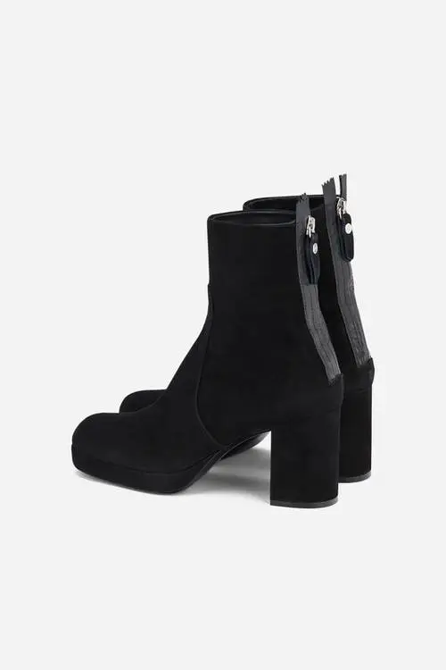 Agl Betty Heeled Velour Bootie