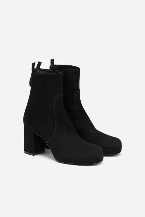 Agl Betty Heeled Velour Bootie