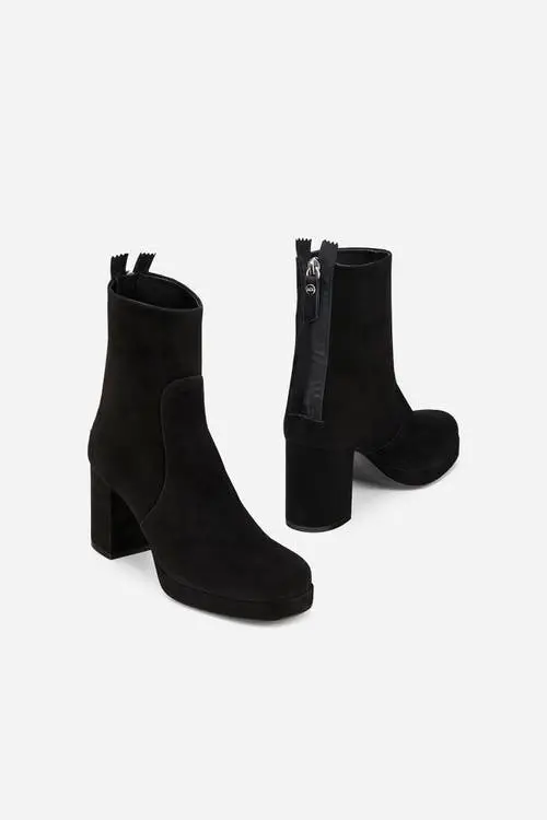 Agl Betty Heeled Velour Bootie