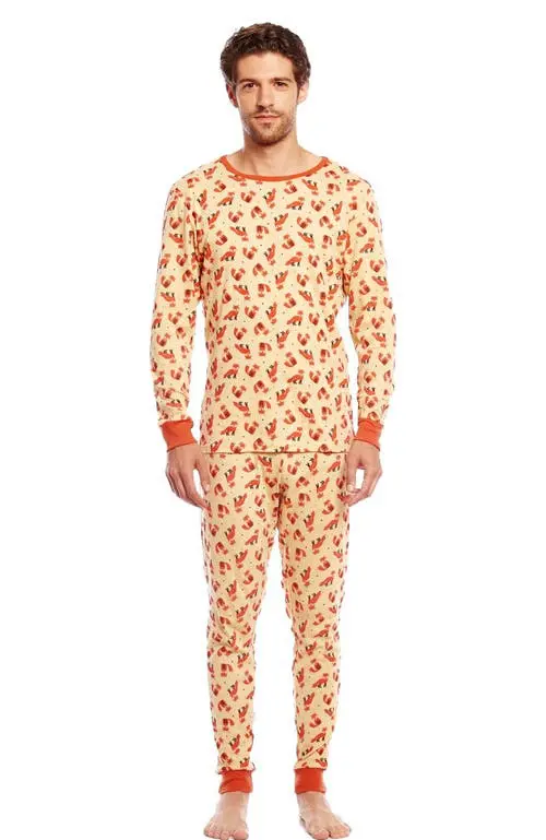 LEVERET Cotton Printed Matching Family Pajamas - Fox