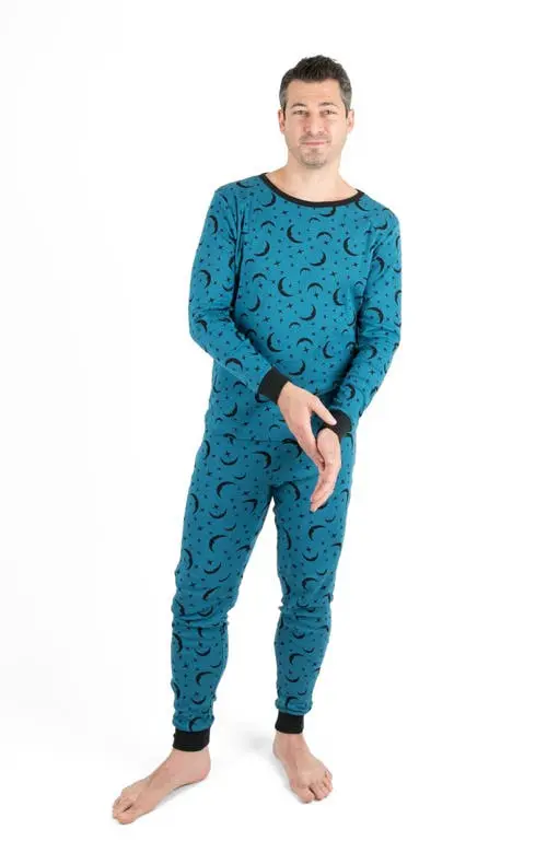 LEVERET Cotton Printed Matching Family Pajamas - Moon