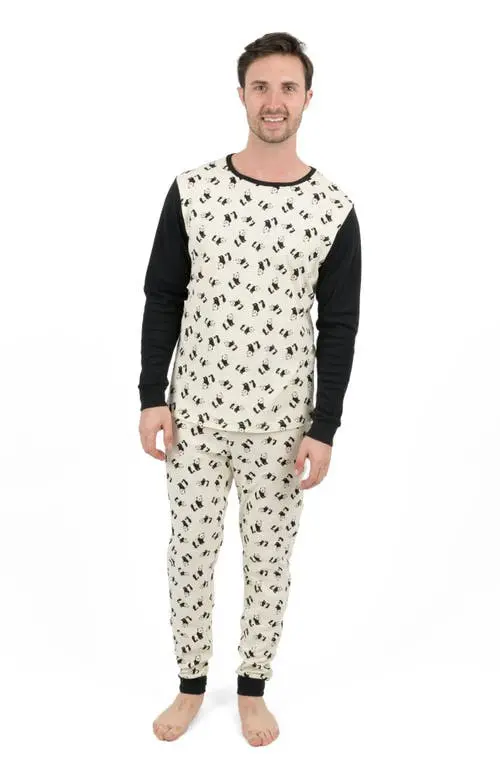 LEVERET Cotton Printed Matching Family Pajamas - Panda