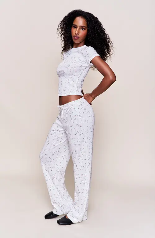 GUIZIO Clara Floral Pointelle Pant