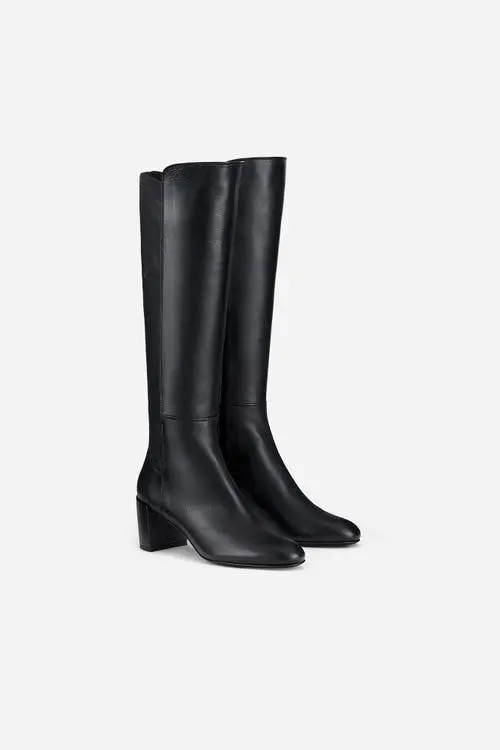 Agl Lynn High Heeled Boot - Black Nappa