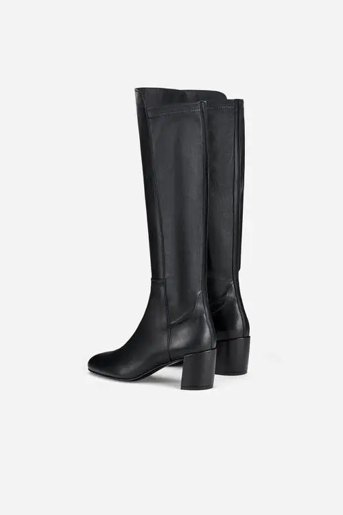 Agl Lynn High Heeled Boot - Black Nappa