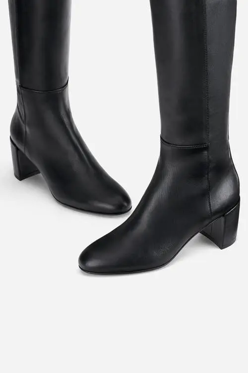Agl Lynn High Heeled Boot - Black Nappa