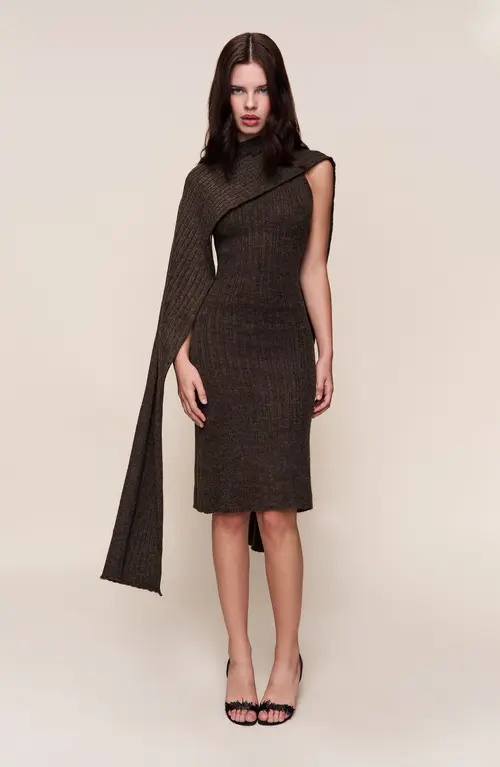 GUIZIO Hooded Knit Dress