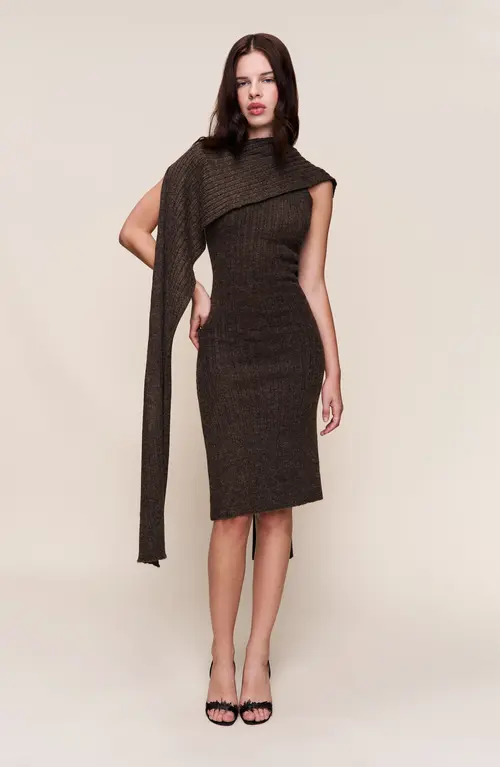 GUIZIO Hooded Knit Dress