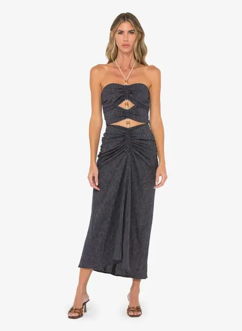JBQ Montauk Strapless Midi Dress
