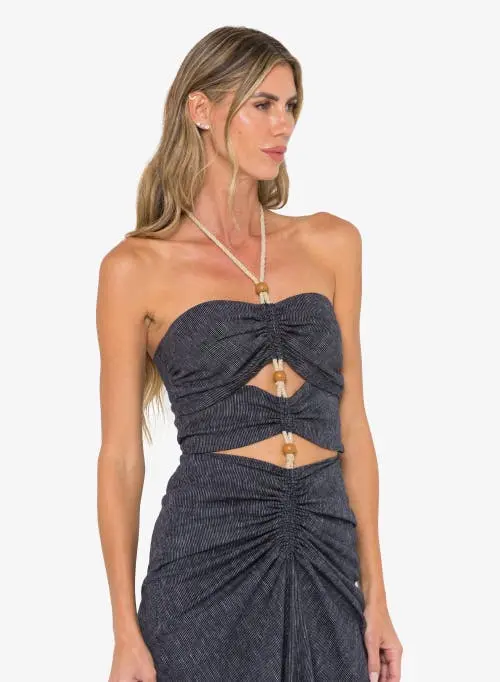 JBQ Montauk Strapless Midi Dress