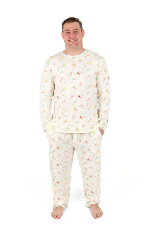 LEVERET Viscose Matching Family Holiday Pajamas - Birds