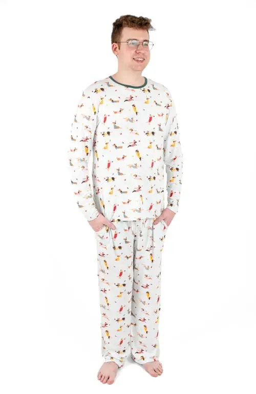 LEVERET Viscose Matching Family Holiday Pajamas - Dogs