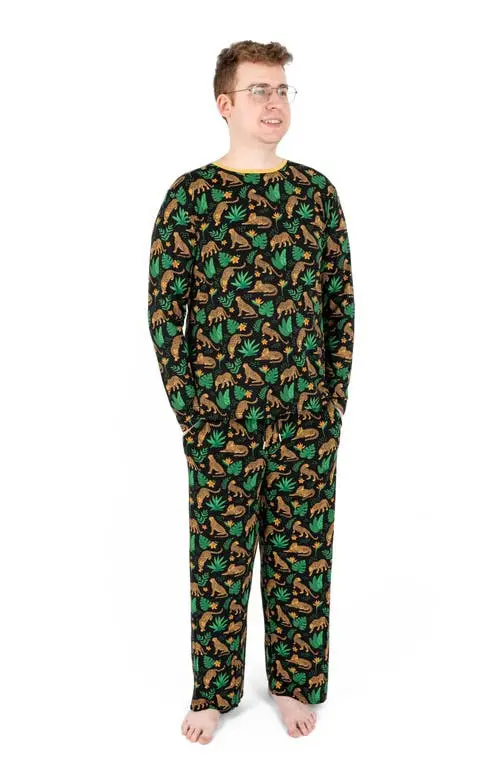 LEVERET Viscose Matching Family Holiday Pajamas - Leopard