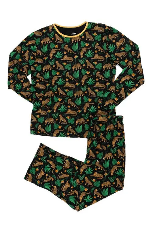 LEVERET Viscose Matching Family Holiday Pajamas - Leopard
