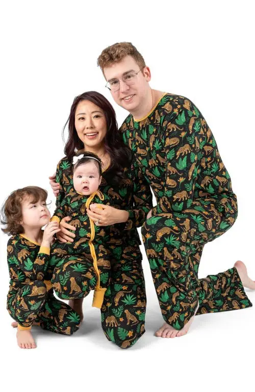 LEVERET Viscose Matching Family Holiday Pajamas - Leopard