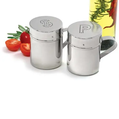 NORPRO Stainless Steel Salt And Pepper Shaker Set With Covers