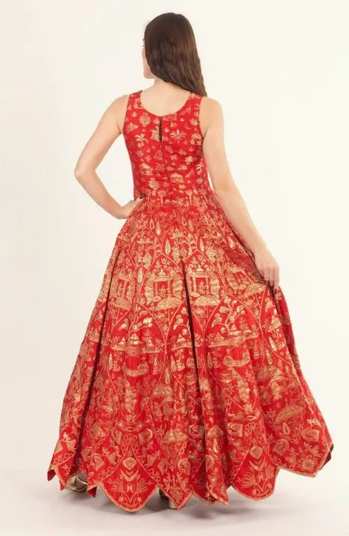 RAAS Azalea Jacquard Silk Gown