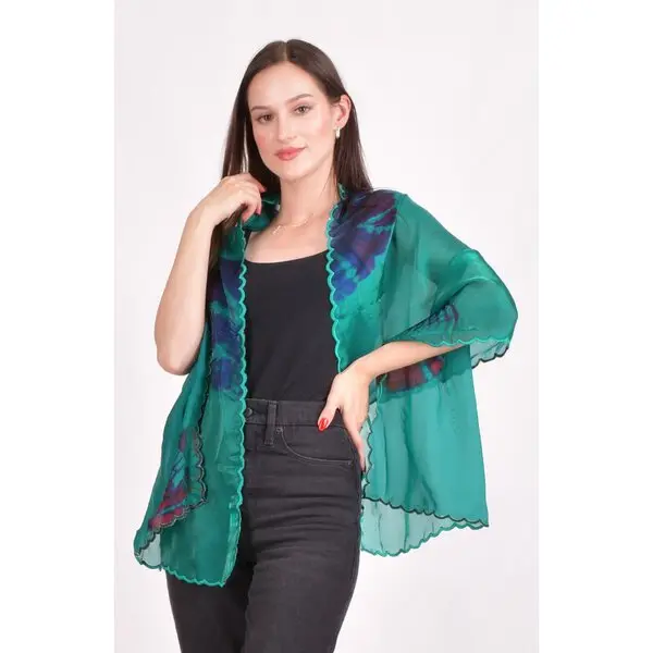 RAAS Trina Hand Tie Dye Scarf - Green