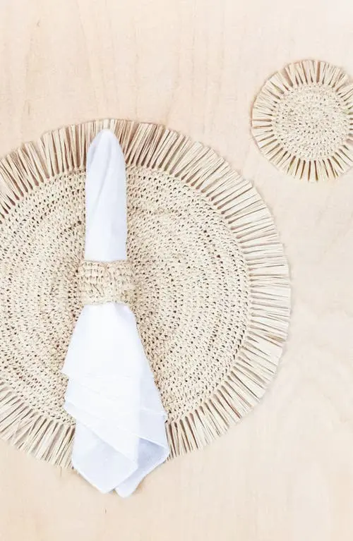 LIKHA Raffia Fringe Placemats