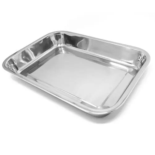 NORPRO Stainless Steel 16 Inch Roast & Lasagna Pan, Heavy Duty - Silver