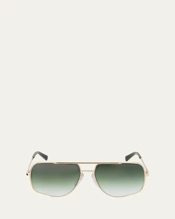 Dita Midnight Special Navigator Sunglasses - White Gold Crystal Black Moss