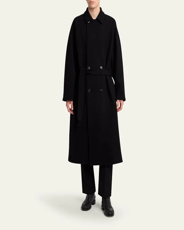 THE ROW Wool Double-breasted Belted Coat