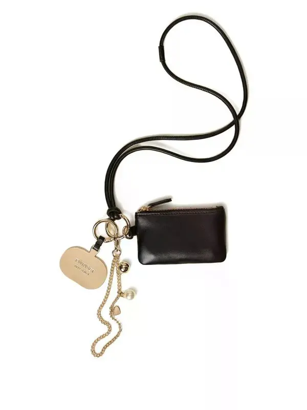 TWINSET Charm Detail Coin Holder - Black