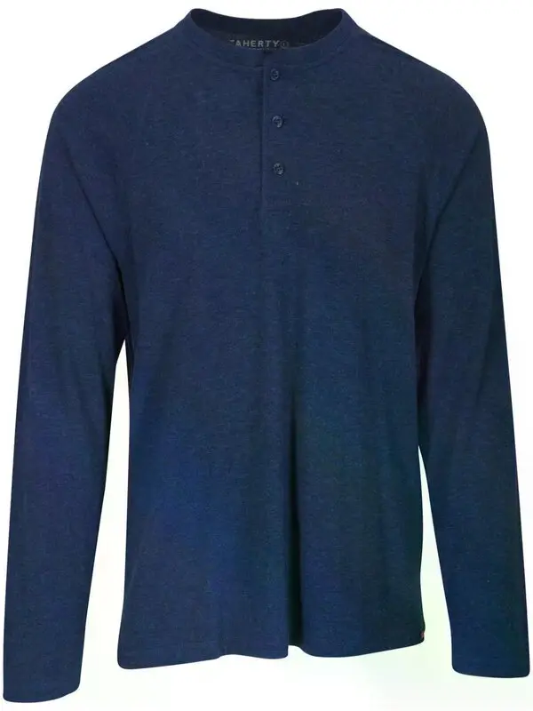 Faherty Brand Cloud Henley Shirt - Blue