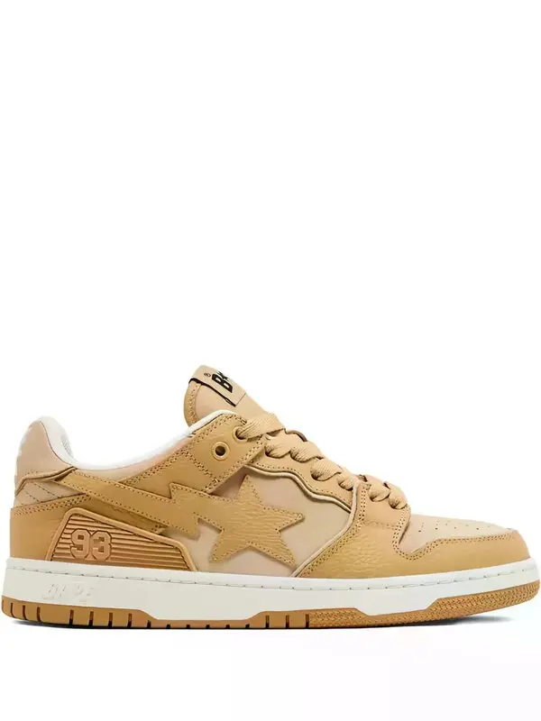 A BATHING APE Sk8 Sta Panelled Low-top Trainers - Brown