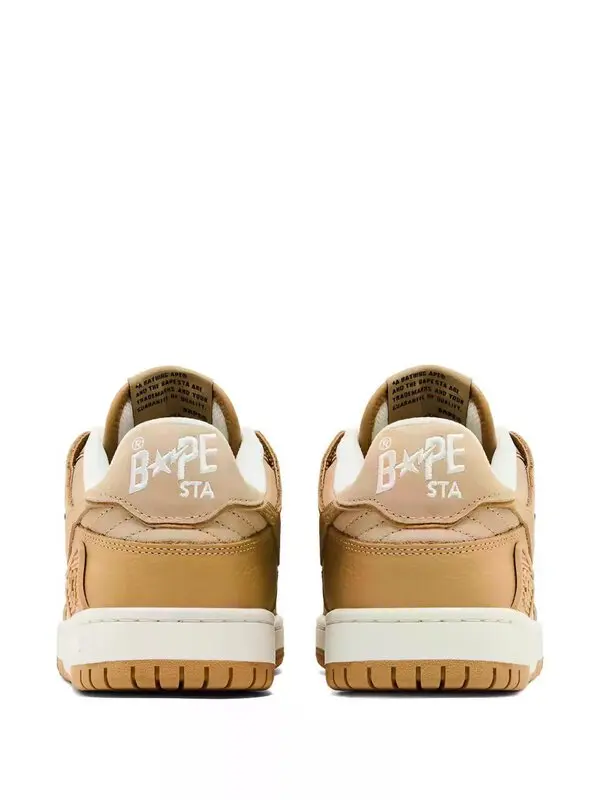 A BATHING APE Sk8 Sta Panelled Low-top Trainers - Brown