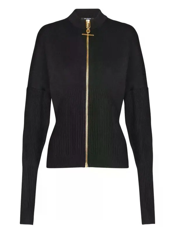 Balmain Zipped Knit Cardigan