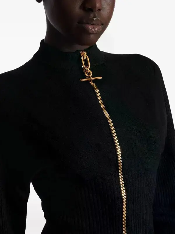Balmain Zipped Knit Cardigan