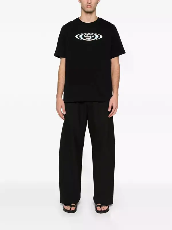 Casablanca Warped-logo Classic T-shirt - Black