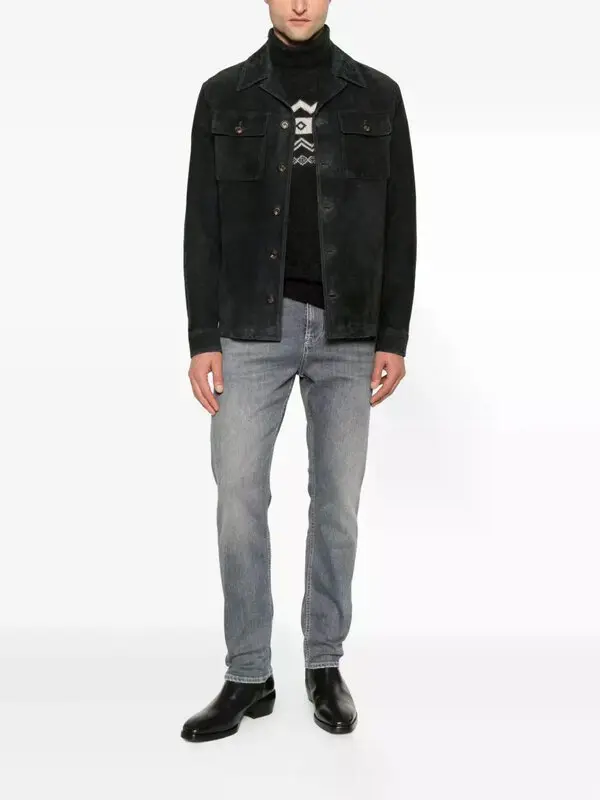 Eleventy Turtleneck Jacquard Sweater