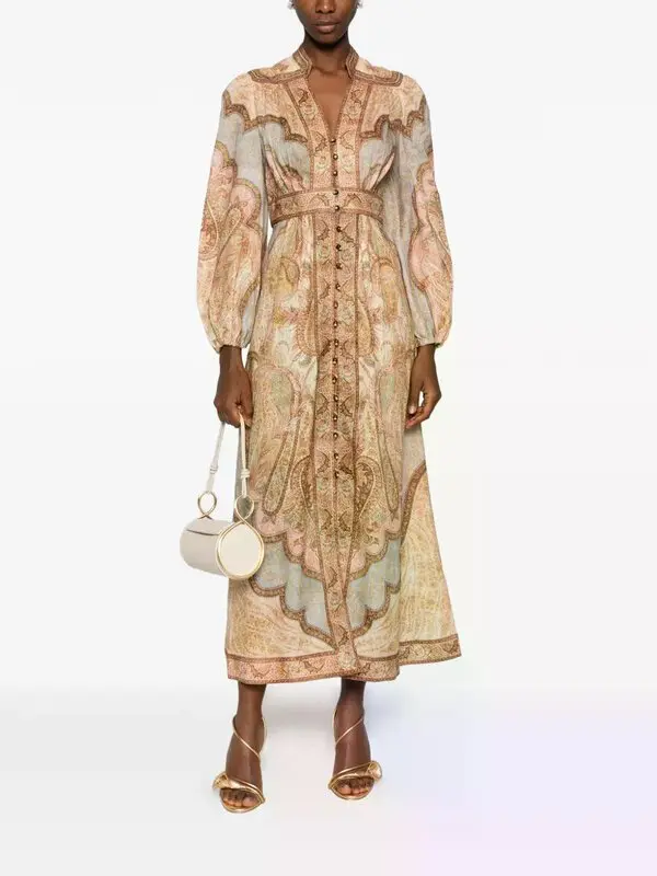 Zimmermann Wanderlust Plunge Midi Dress