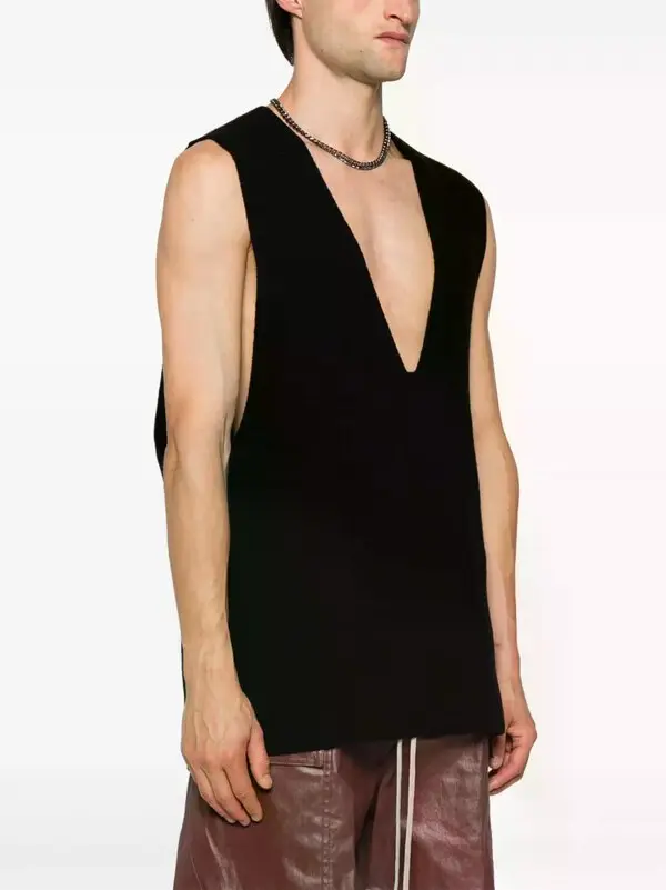 Rick Owens Fine-knit Sleeveless Vest