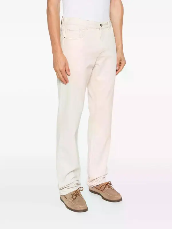 Canali Straight-leg Cotton-blend Jeans - Neutrals