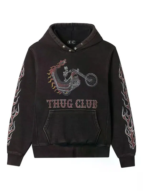 THUG CLUB Graphic Hooded Sweatshirt