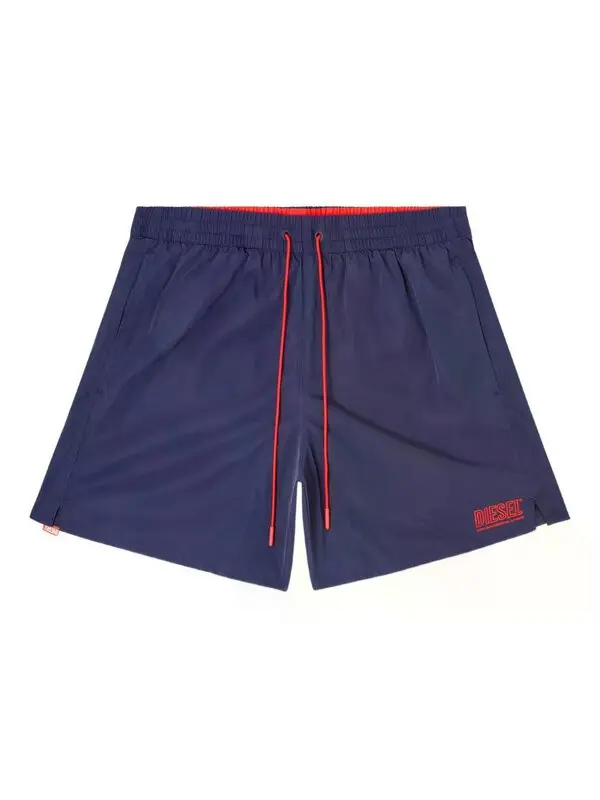 DIESEL® Logo Swim Shorts - Blue