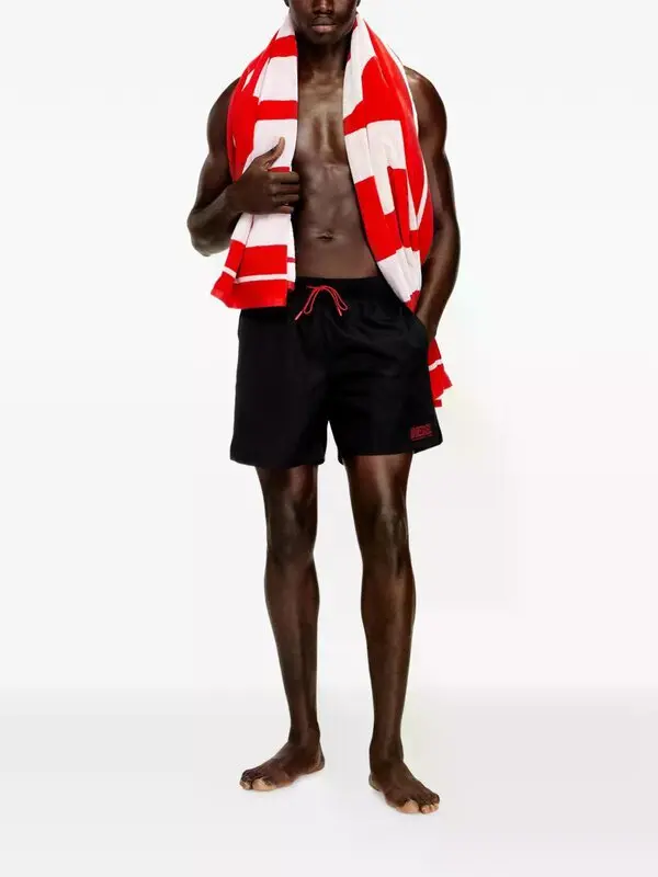 DIESEL® Logo-detail Swim Shorts - Black