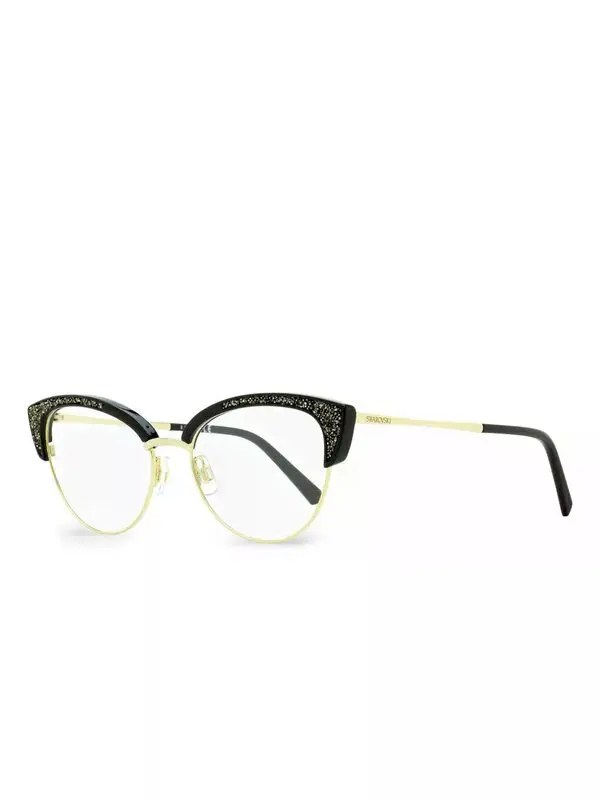 SWAROVSKI Glitter Cat-eye Glasses - Black