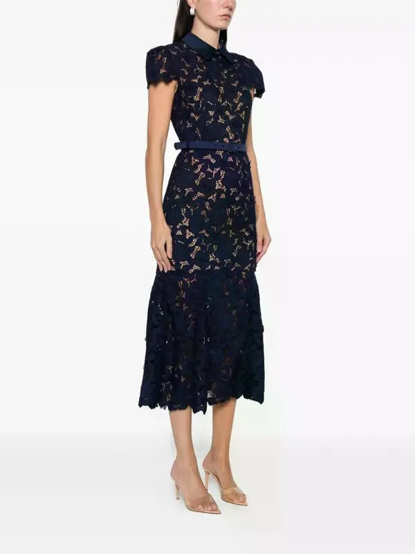 SELF-PORTRAIT Guipure-lace Midi Dress