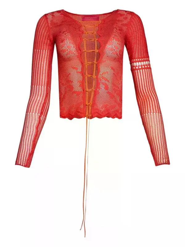 ROBERTA EINER Kat Lace-up Top