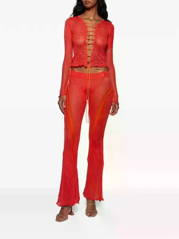 ROBERTA EINER Kat Lace-up Top