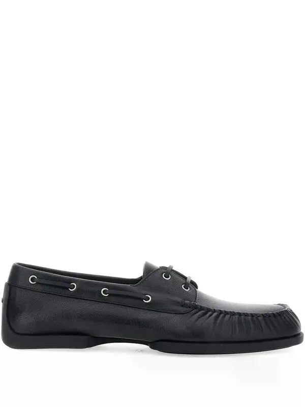 JIL SANDER Leather Boat Shoes