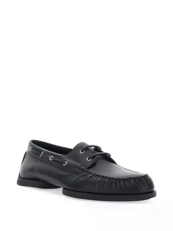 JIL SANDER Leather Boat Shoes
