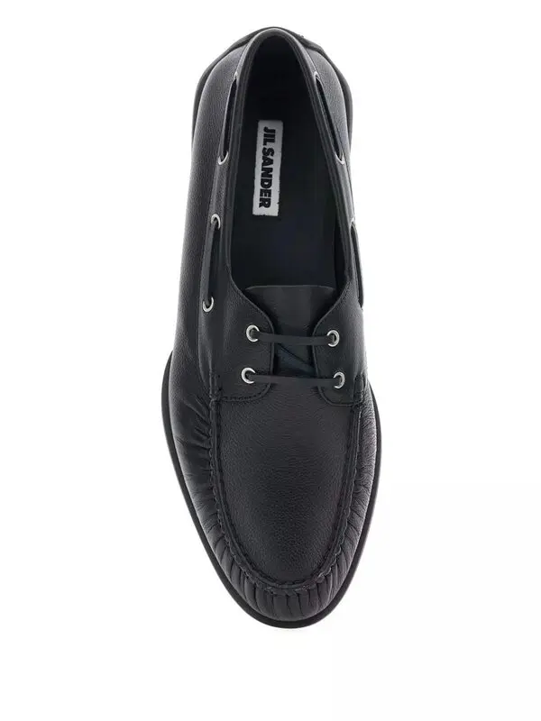 JIL SANDER Leather Boat Shoes